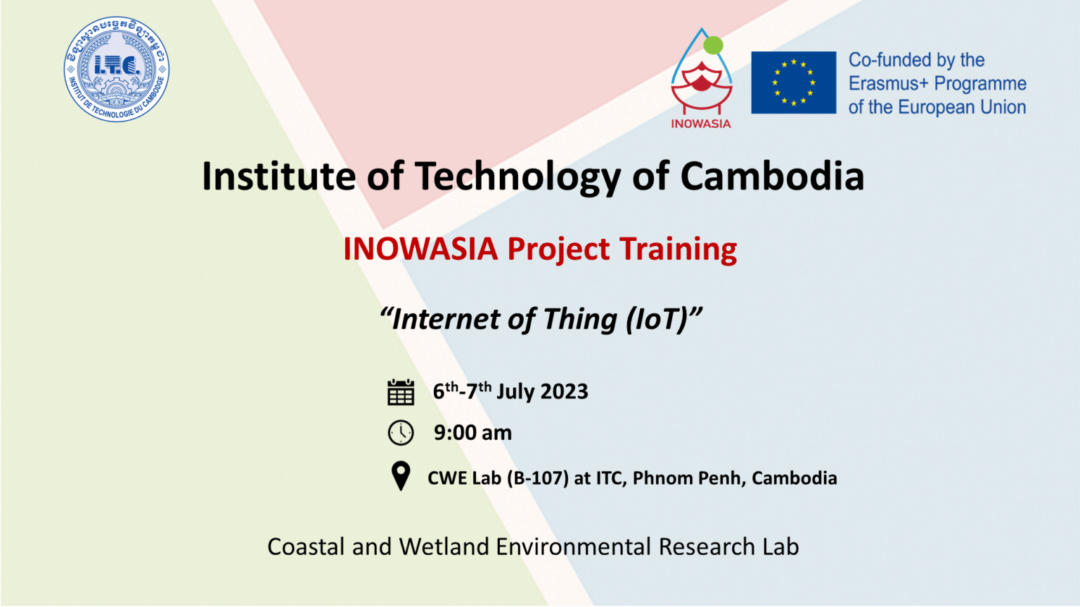 INOWASIA Project Training on “INTERNET OF THINGS” – INSTITUTE OF TECHNOLOGY OF CAMBODIA